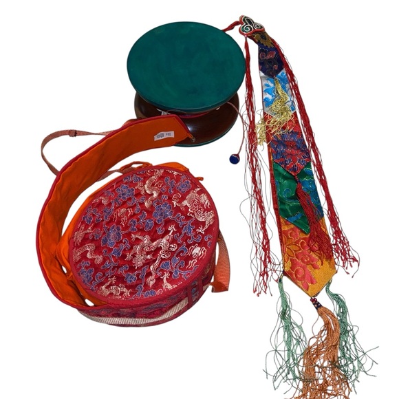 Vintage | Other | Tibetan Buddhist Hand Drum Traditional Damaru Chod ...